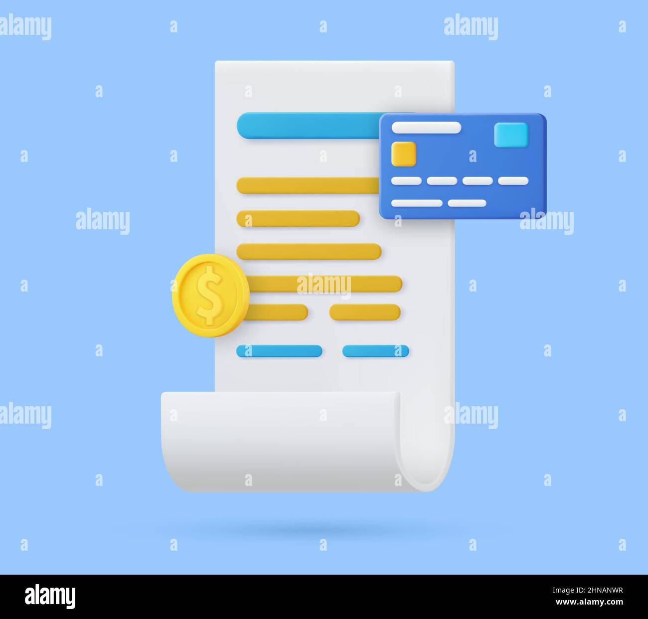 3D bill payment Stock Vector Image & Art - Alamy