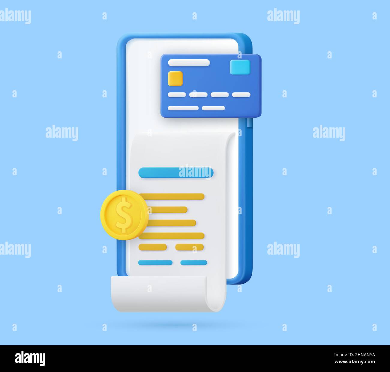 3D bill payment Stock Vector Image & Art - Alamy