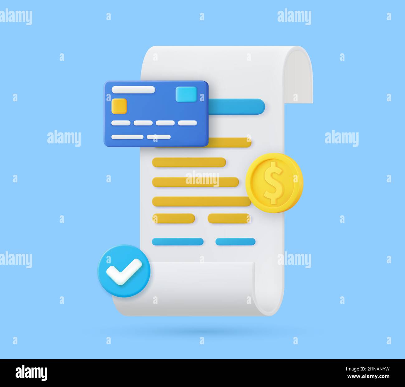 3d bill payment Stock Vector Images - Alamy