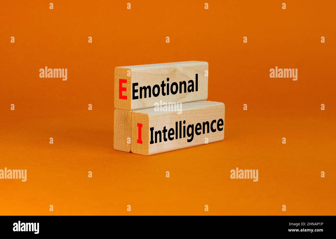 EI emotional intelligence symbol. Concept words EI emotional ...