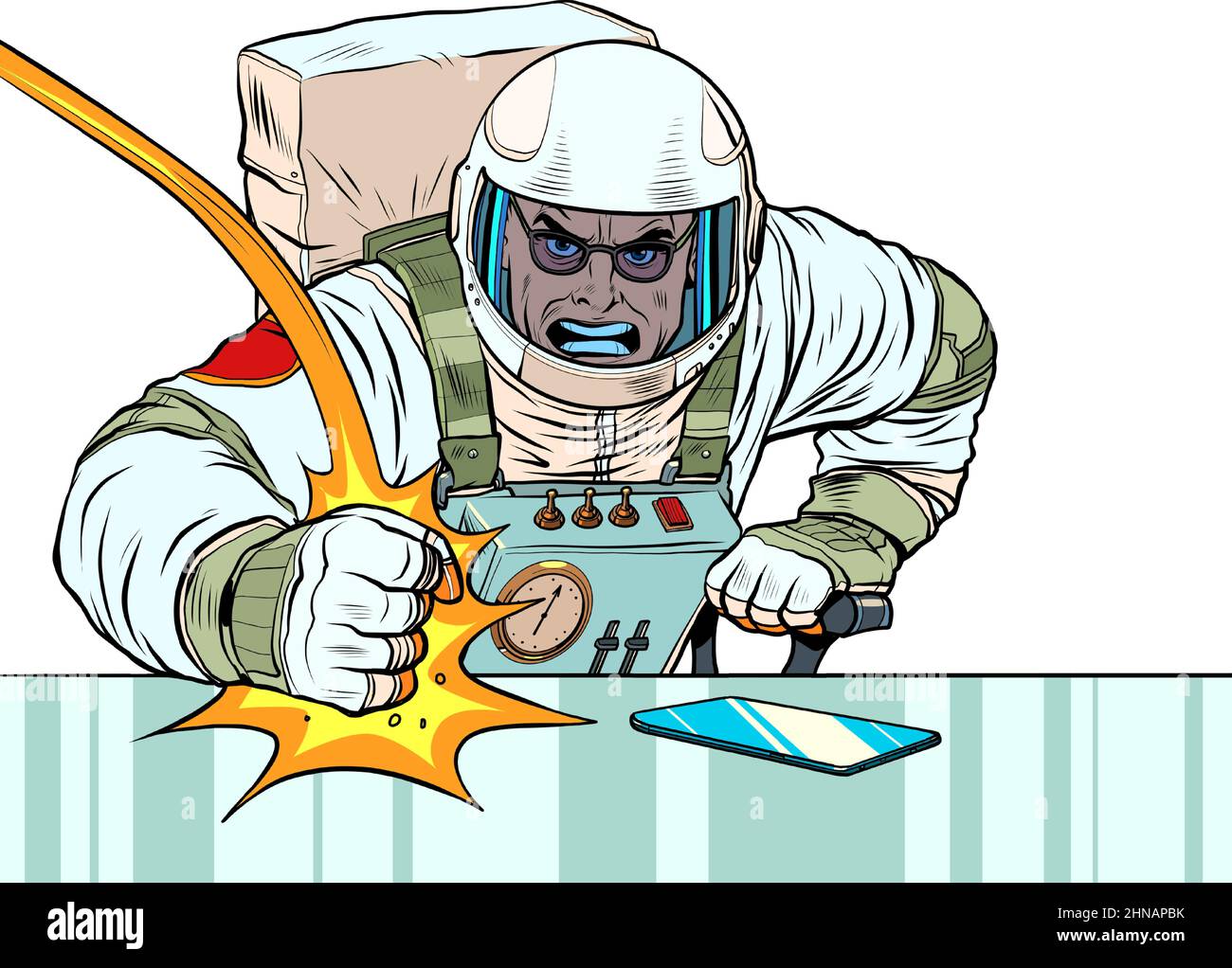 The astronaut boss hits the table with his fist. Emotions in the office ...