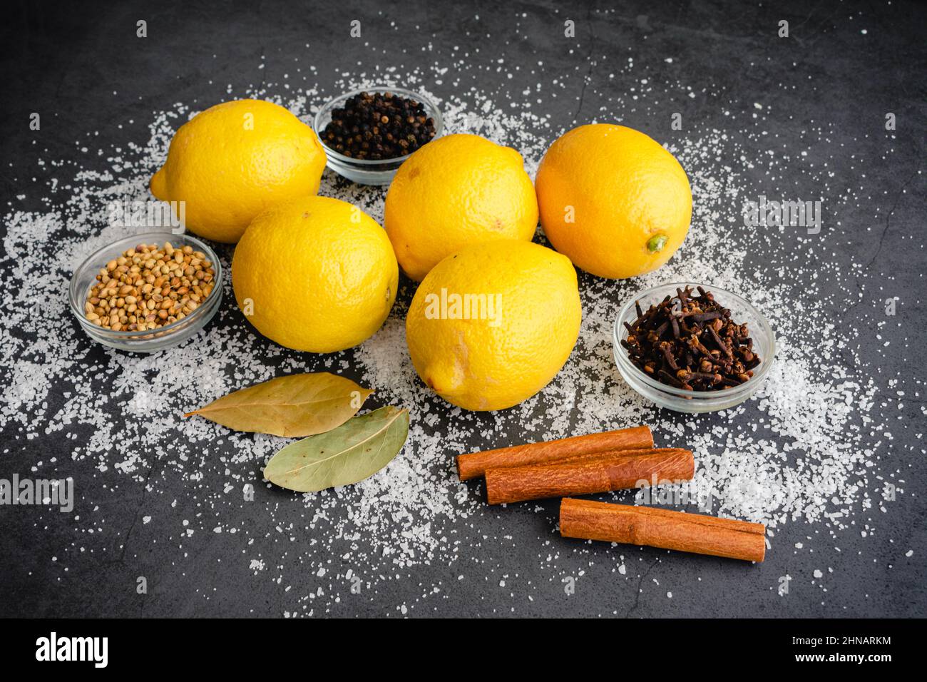 Ingredients Used to Make Preserved Lemons: Fresh lemons, whole spices ...