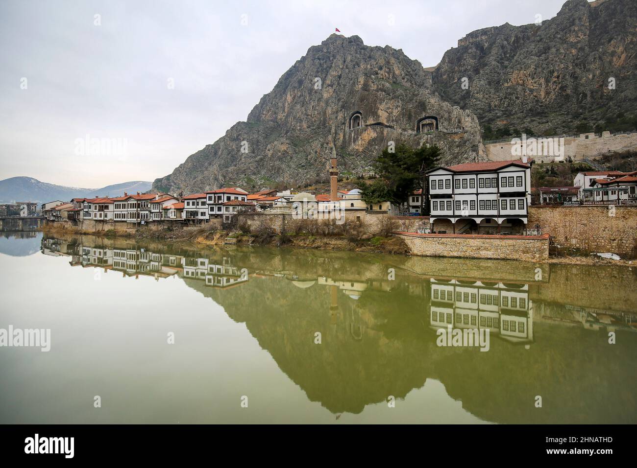 Amasya, Istanbul, Turkey. 15th Feb, 2022. Old Ottoman houses looking ...