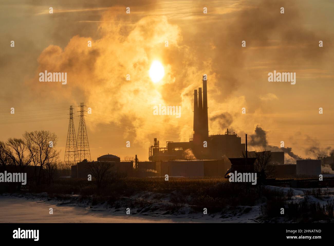 River Rouge, Michigan - DTE Energy's River Rouge power plant. The coal ...