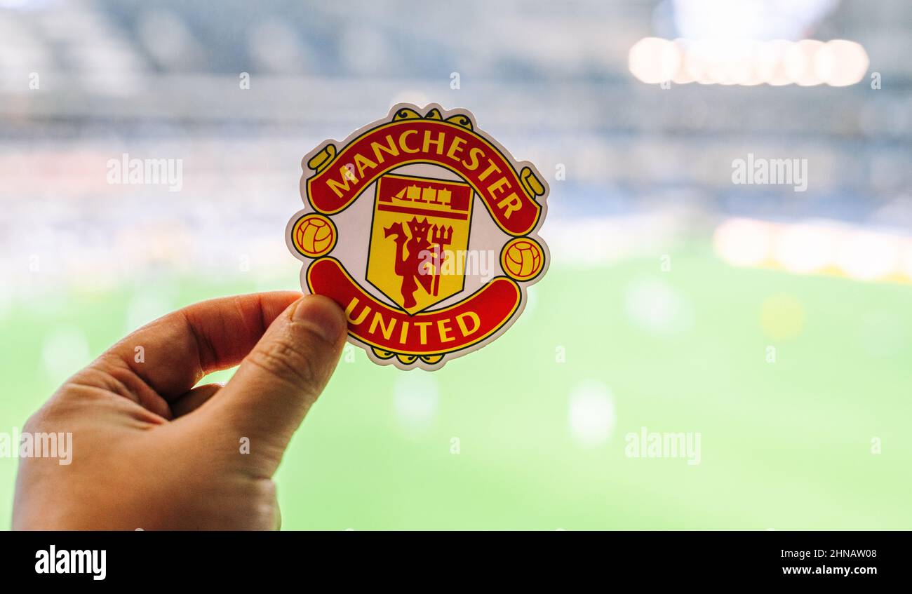 August 30, 2021, Manchester, UK. Manchester United F.C. football club ...