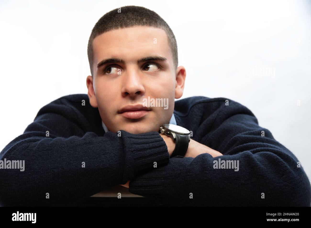 young men posing studio photoshoot Stock Photo - Alamy
