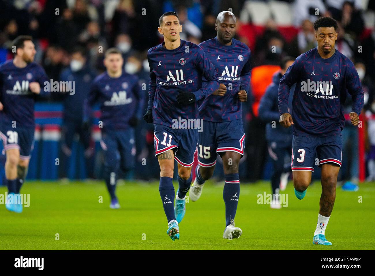 PARIS, FRANCE - FEBRUARY 15: Angel Di Maria of Paris Saint-Germain ...