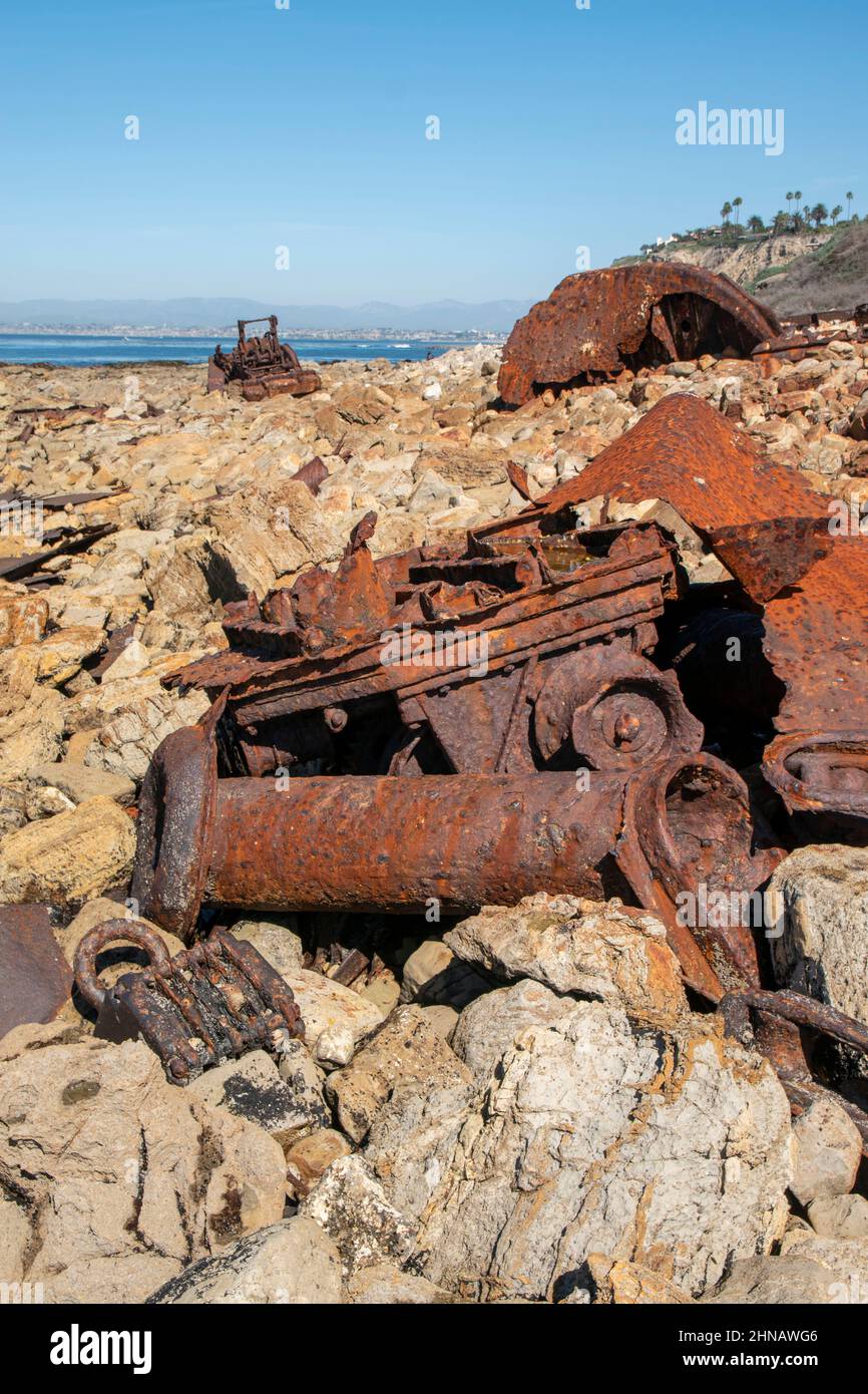 The SS Dominator ran ashore in 1961 near Rancho Palos Verdes in Southern California and has been ...