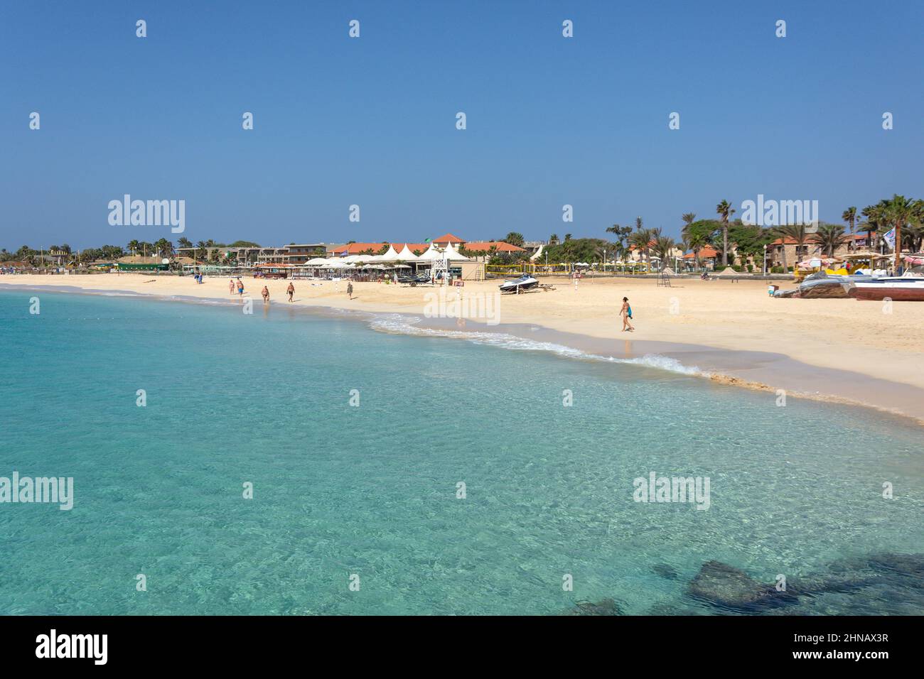 Beach view, Praia Santa Maria, Santa Maria, Sal, República de Cabo ...