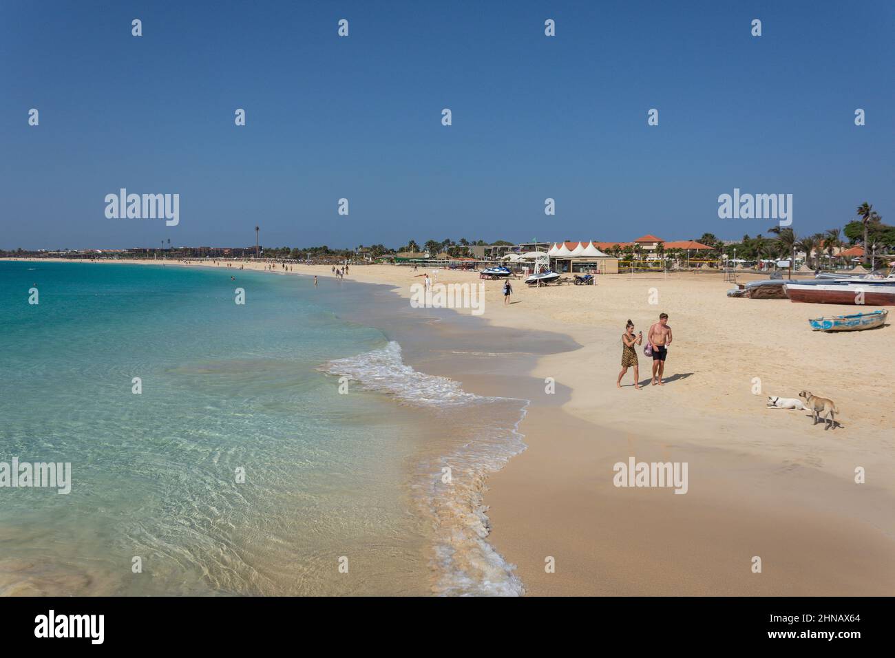 Beach view, Praia Santa Maria, Santa Maria, Sal, República de Cabo ...