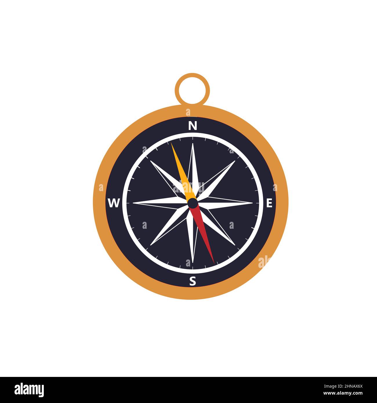 compass isolated on white background. Vector illustration in a flat ...