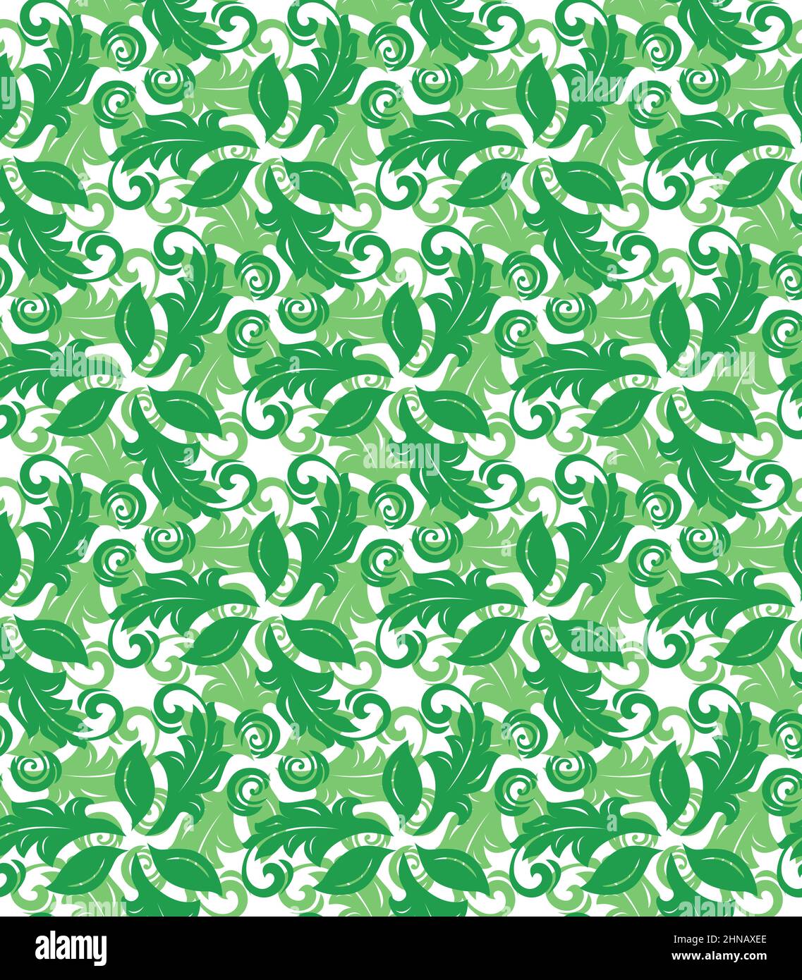 Floral ornament. Seamless abstract classic background with green lives ...