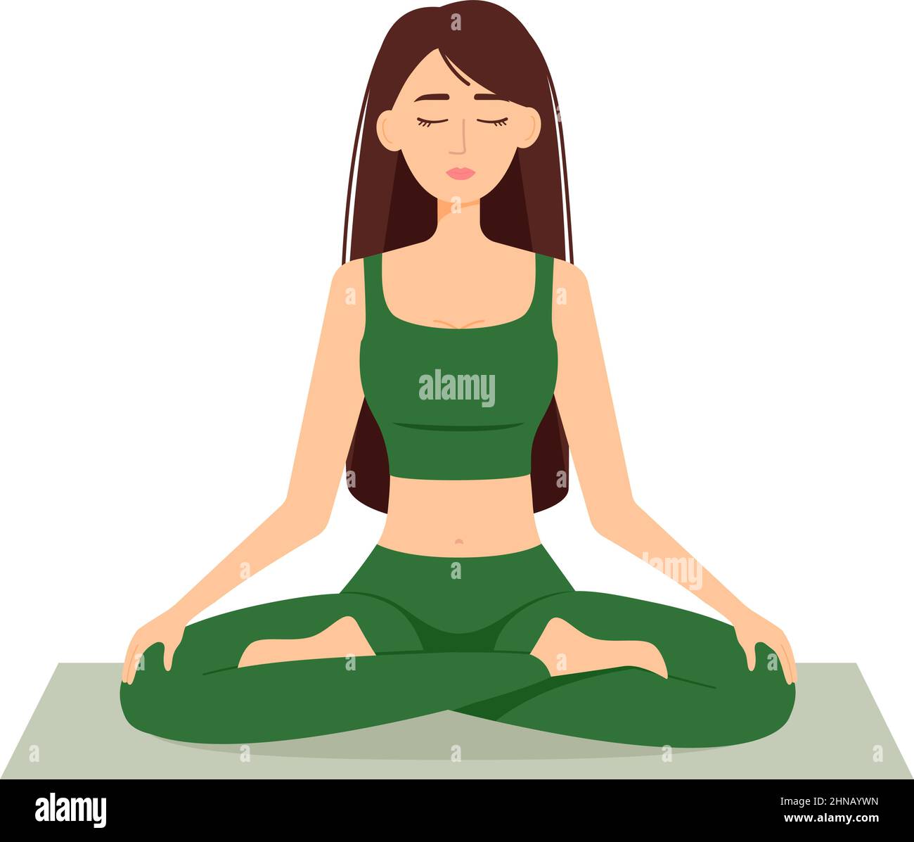 Girl Sitting In Lotus Pose Cut Out Stock Images And Pictures Alamy
