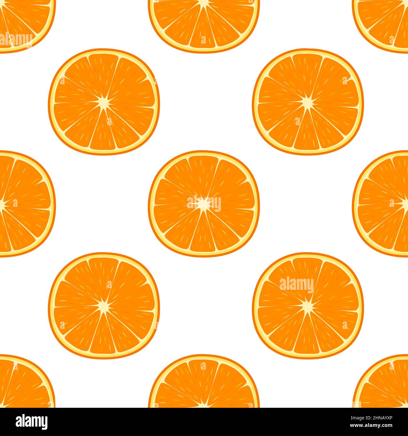 Bright seamless pattern with oranges, vector illustration Stock Vector ...