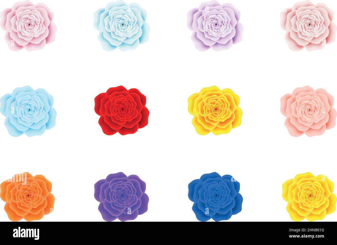 Romantic rose variety Stock Vector Images - Alamy