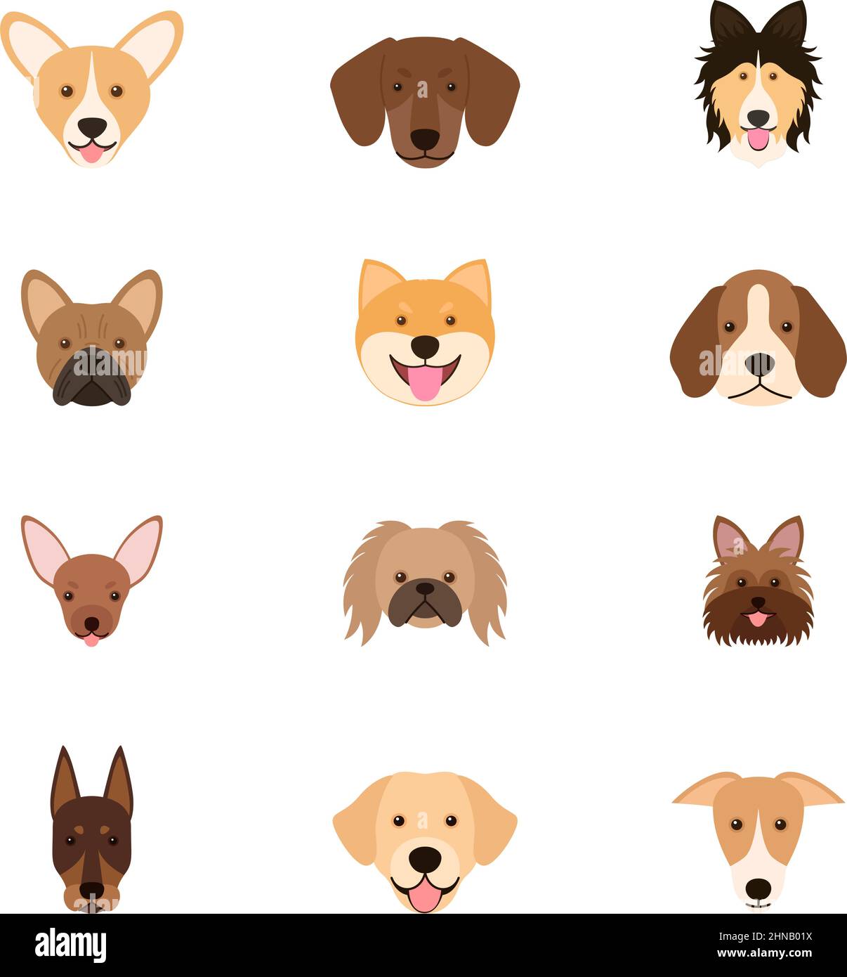 Vector dog face Stock Vector Images - Alamy