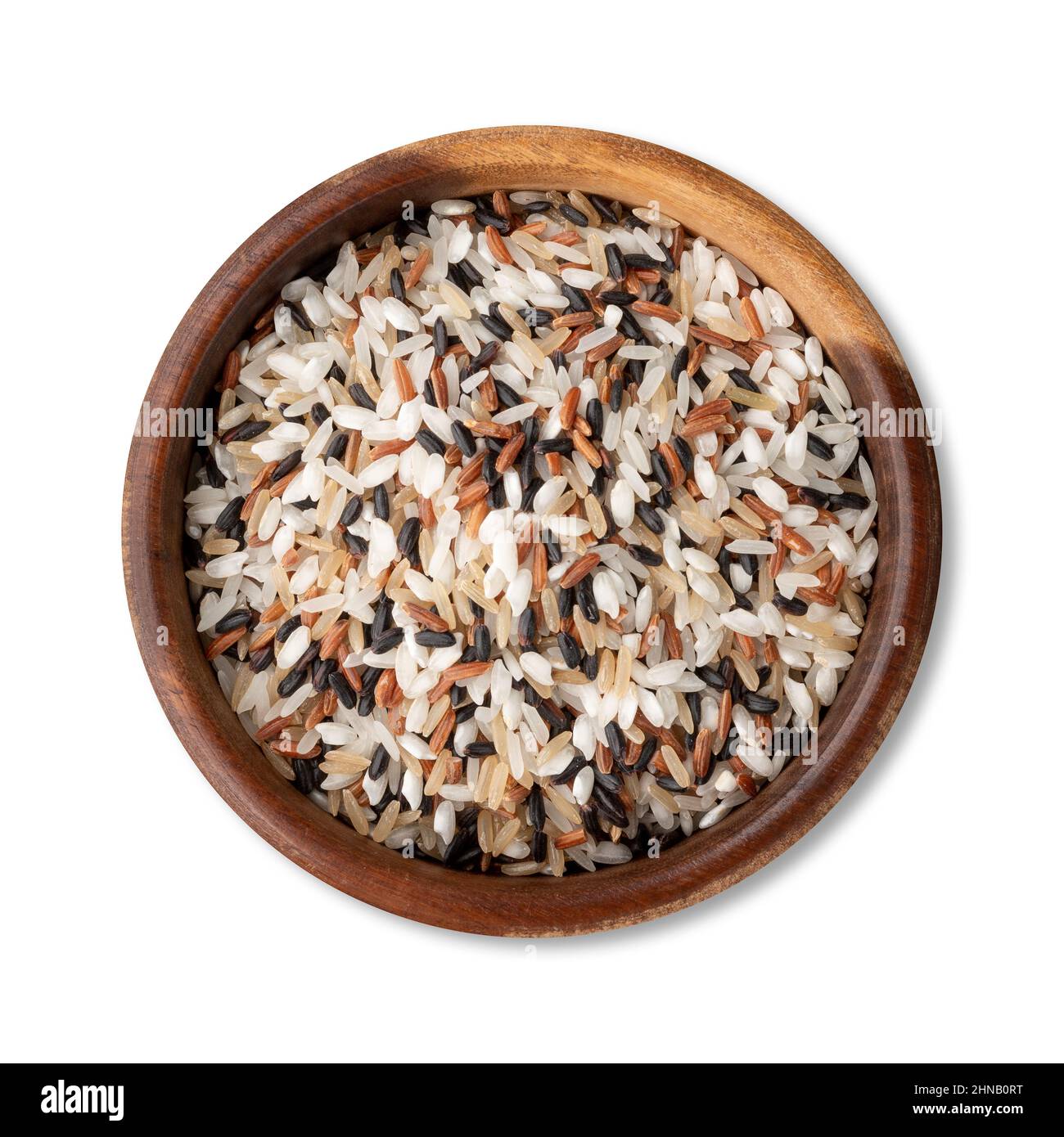 Raw assorted rice in a bowl isolated over white background Stock Photo ...