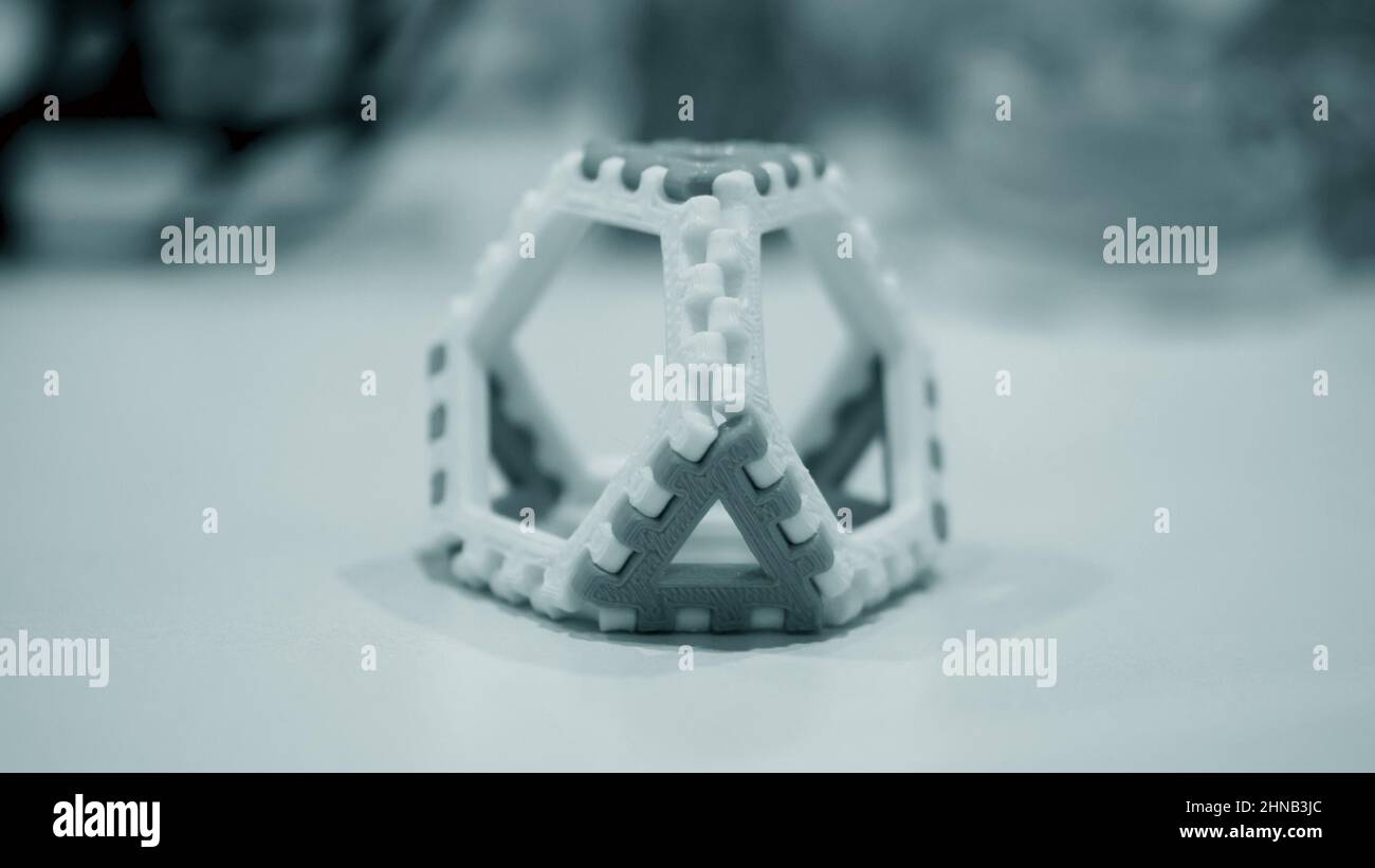 Abstract object of a blue color printed on a 3d printer Stock Photo - Alamy