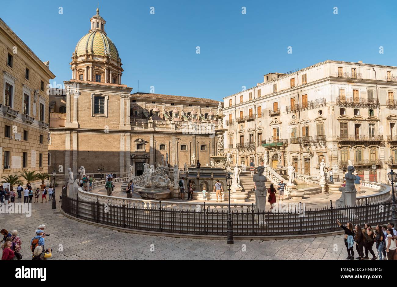Palermo, Sicily, Italy - October 17, 2017: Tourists visiting the ...