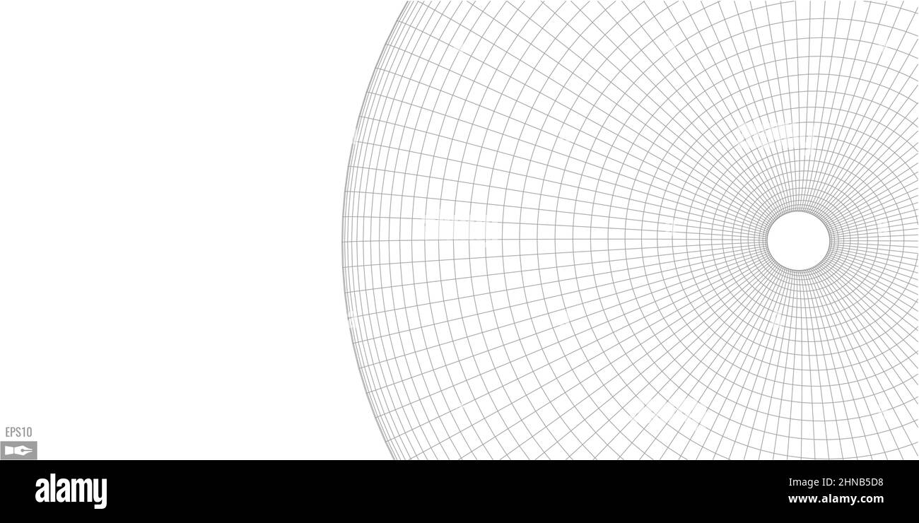 Wireframe landscape on white background. Abstract geometric vector ...