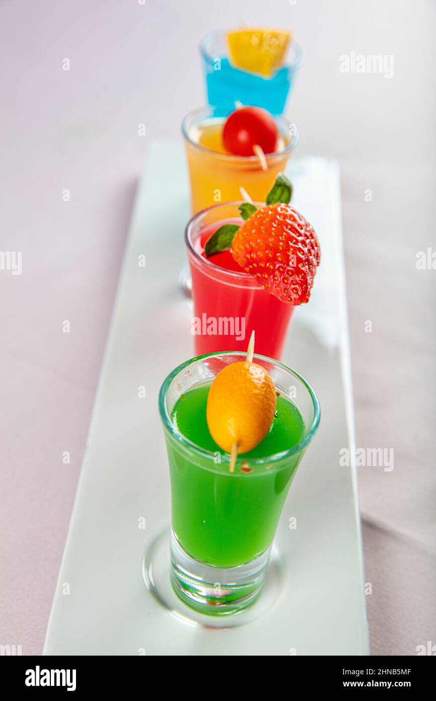 Colorful Alcohol Shots