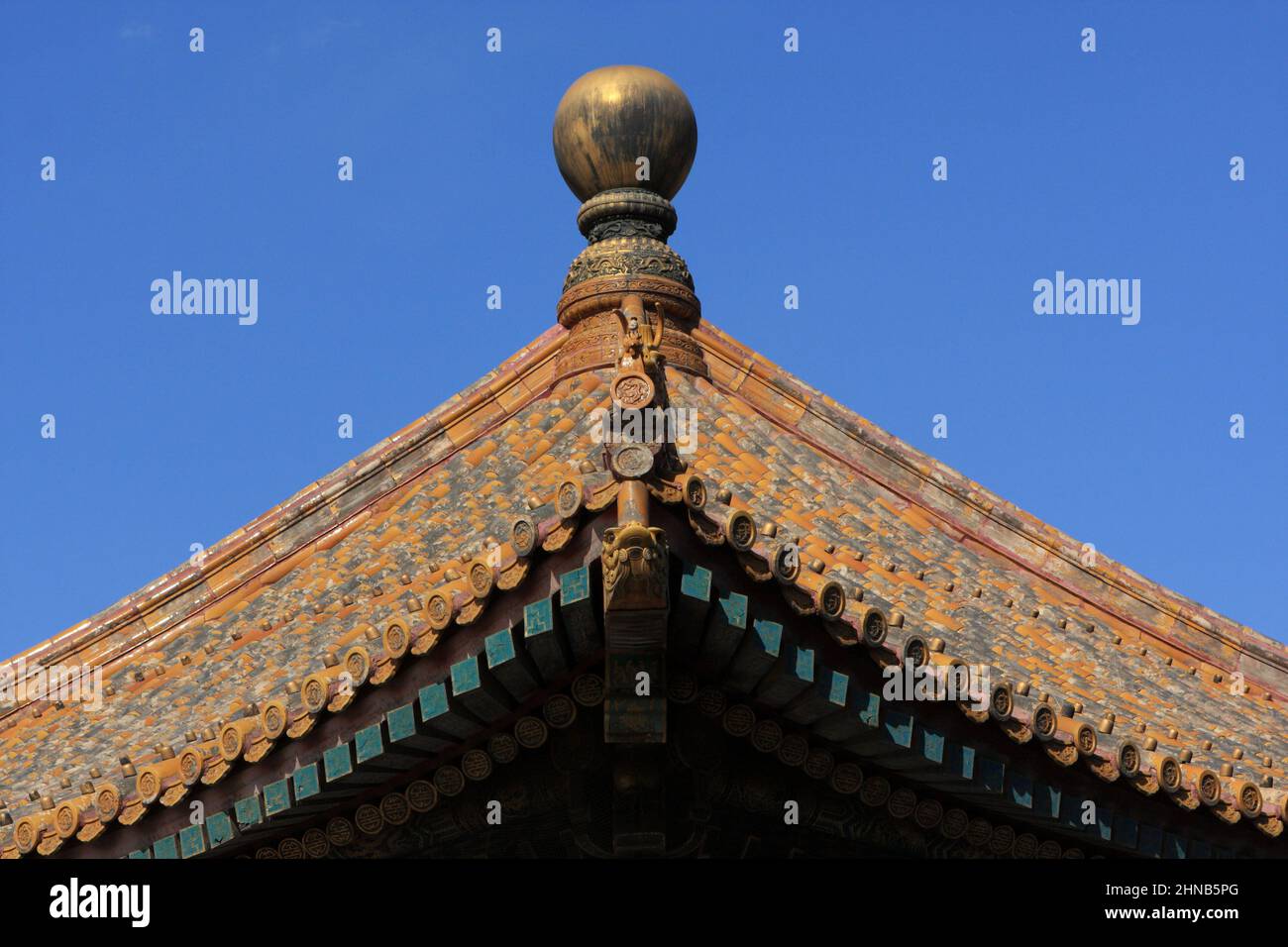 Wooden canopy of temple in forbidden city was the Chinese imperial ...