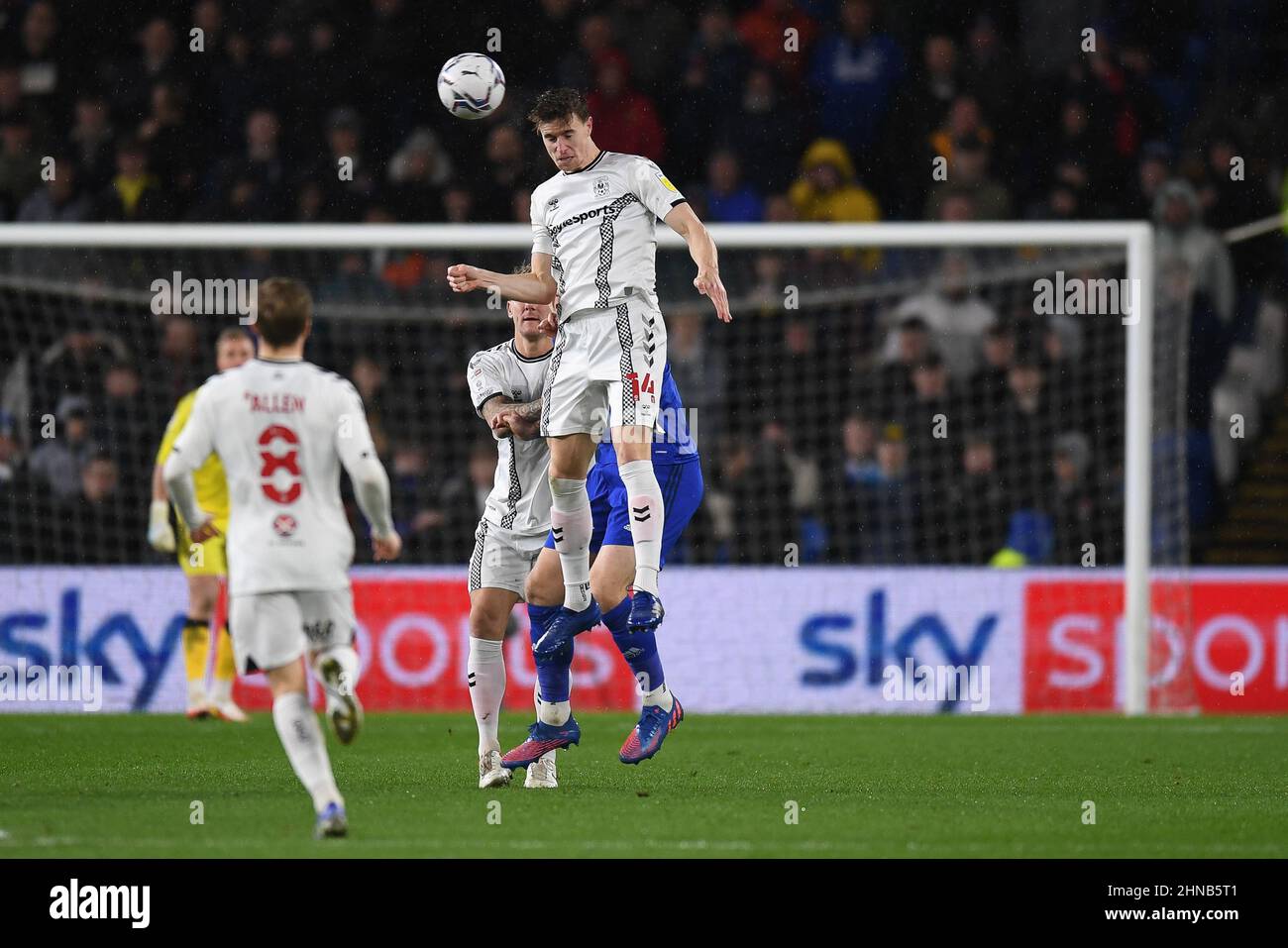 Ben Sheaf #14 of Coventry City headers the ball clear Stock Photo - Alamy