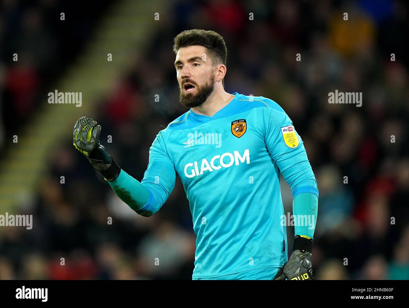 Hull City goalkeeper Matt Ingram during the Sky Bet Championship match ...