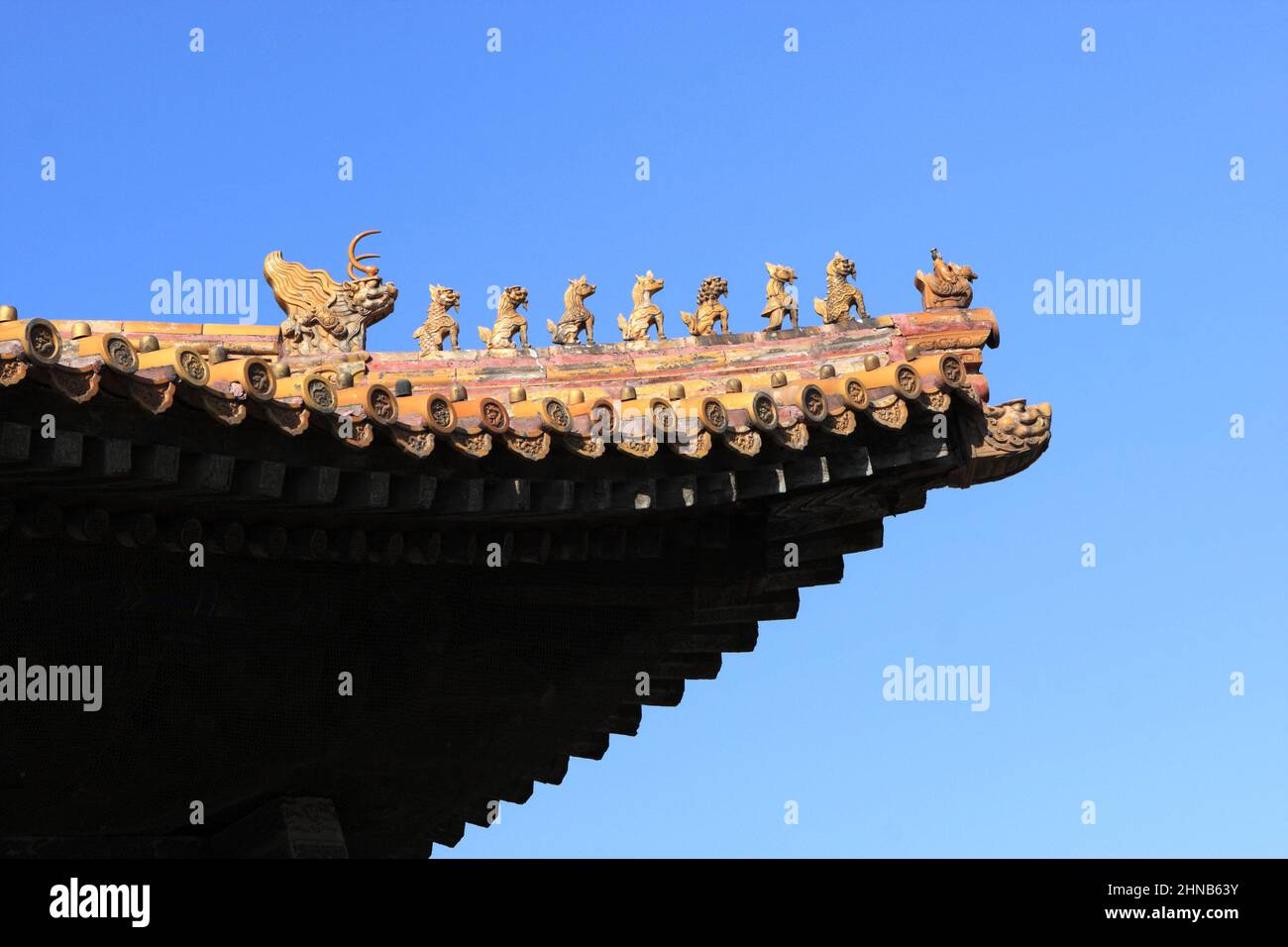 Imperial roof decoration in forbidden city was the Chinese imperial ...
