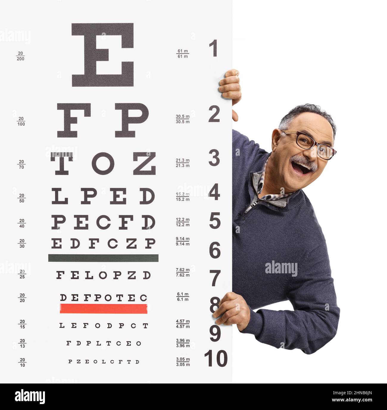 Old man eye test hi-res stock photography and images - Alamy