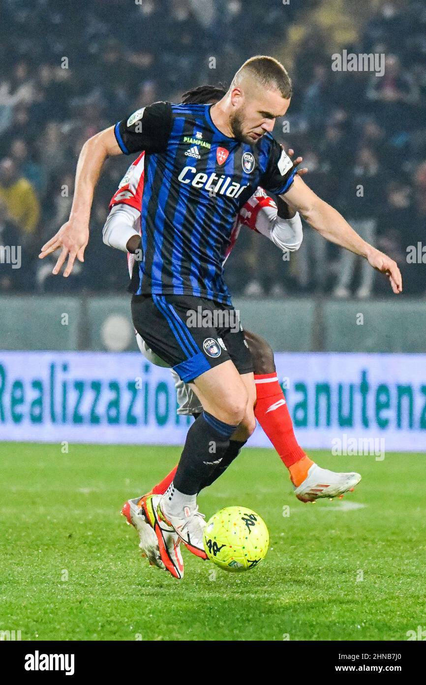 Pisa, Italy. 15th Feb, 2022. George Alexander Puscas (Pisa) during AC ...