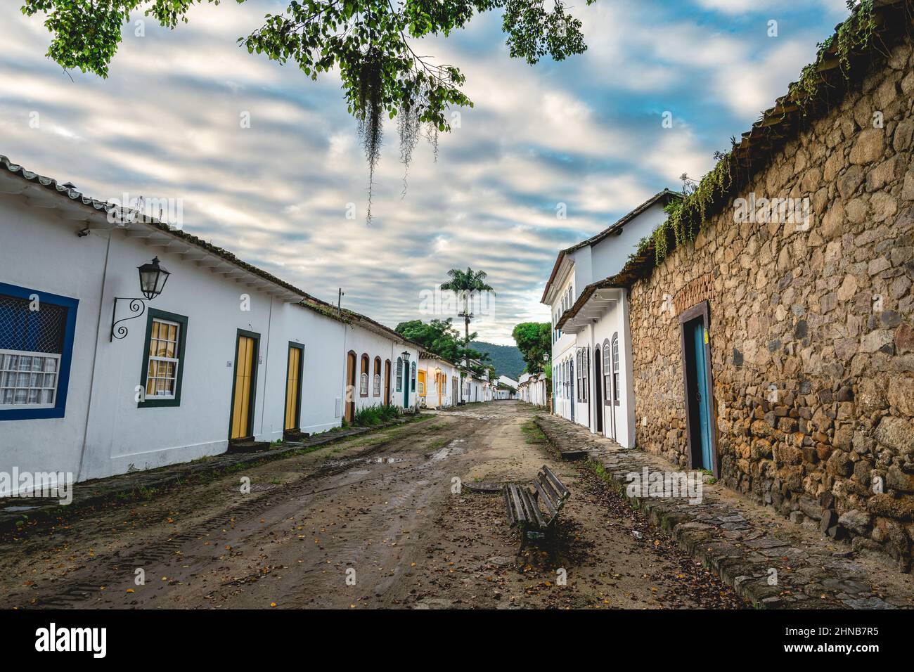 Downtown in the streets of the historic center of Paraty RJ Brazil ...