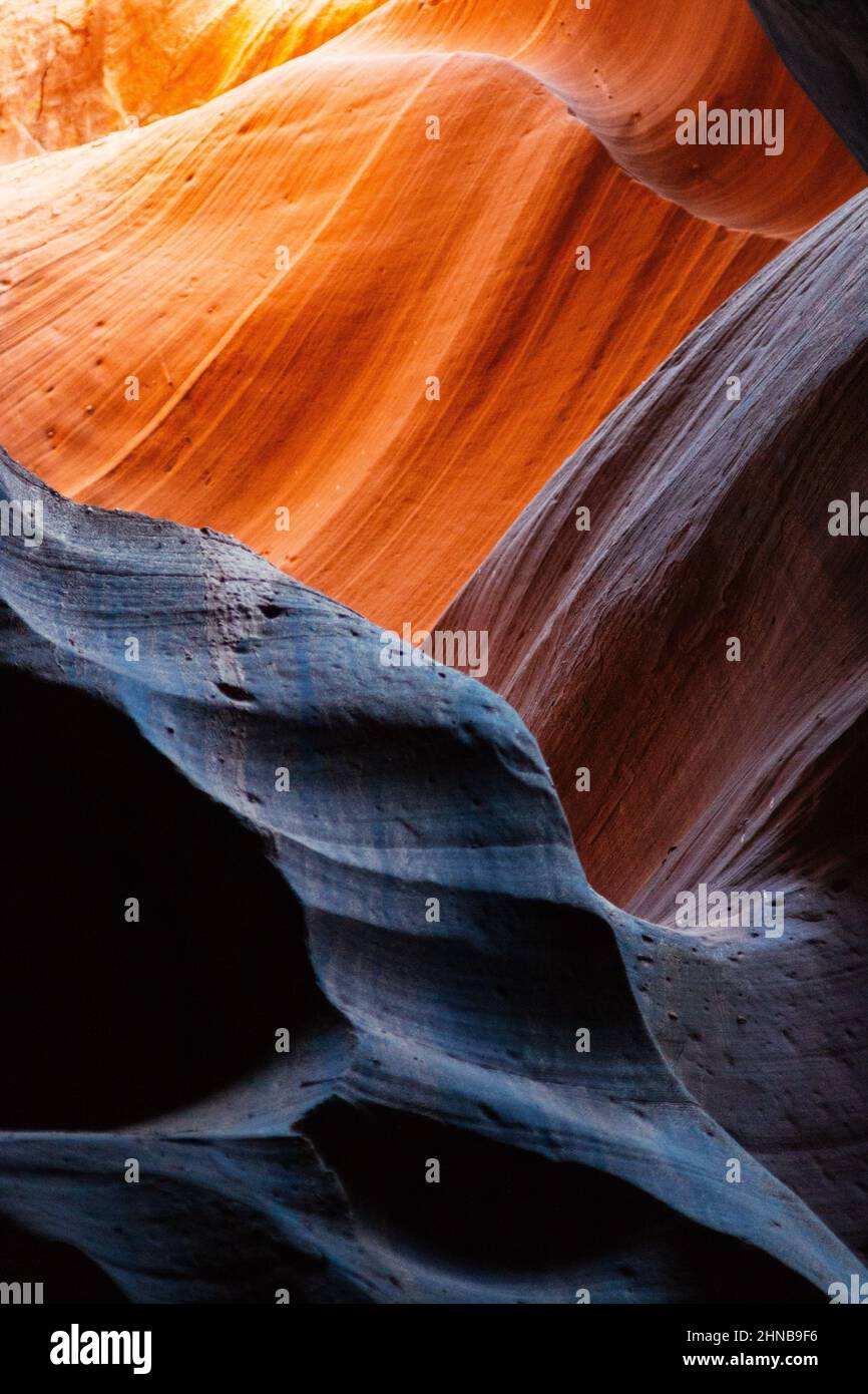 Inside view of the famous beautiful Antelope Canyon in Arizona Stock ...