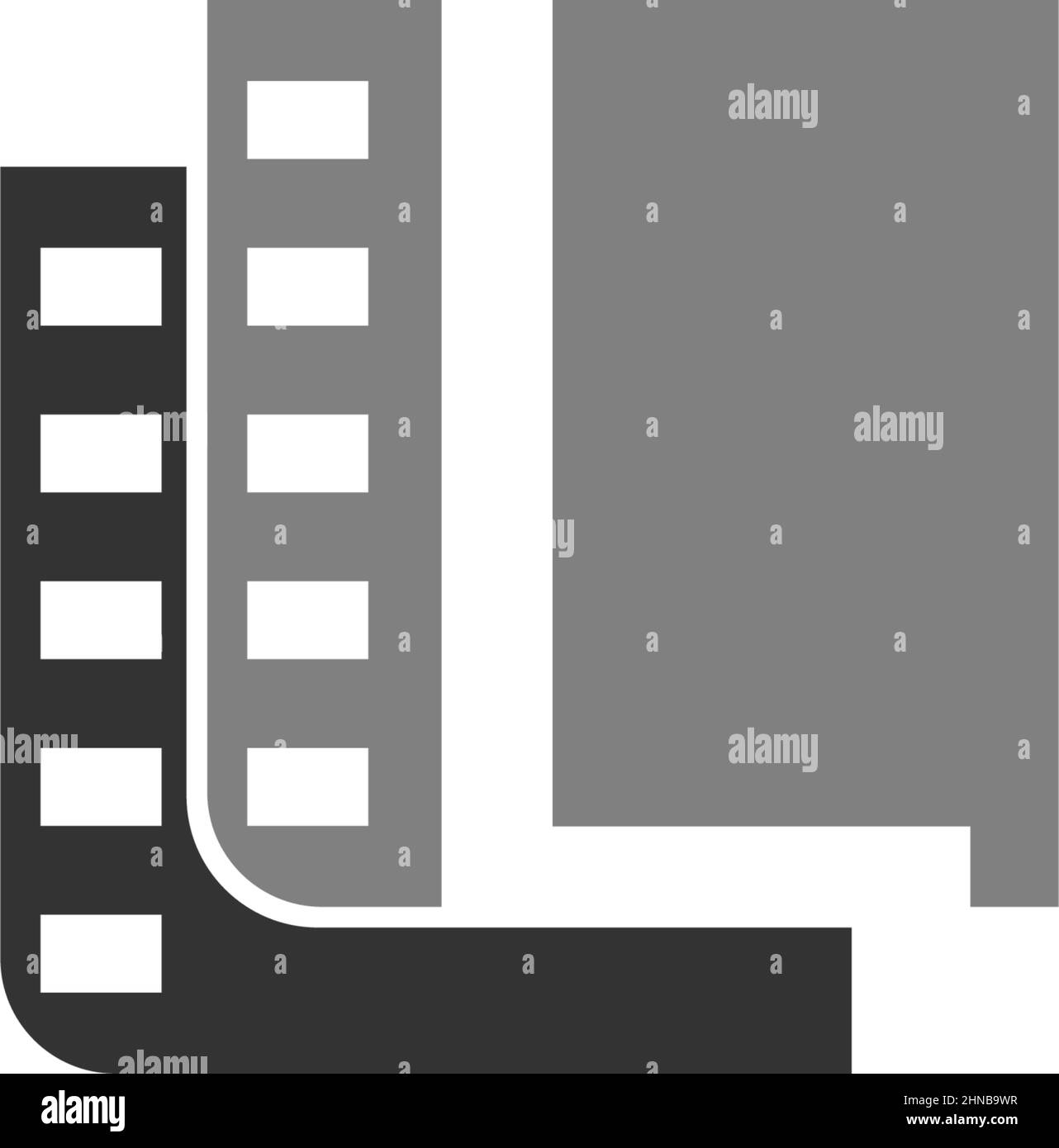 Letter L icon in film strip illustration template vector Stock Vector ...