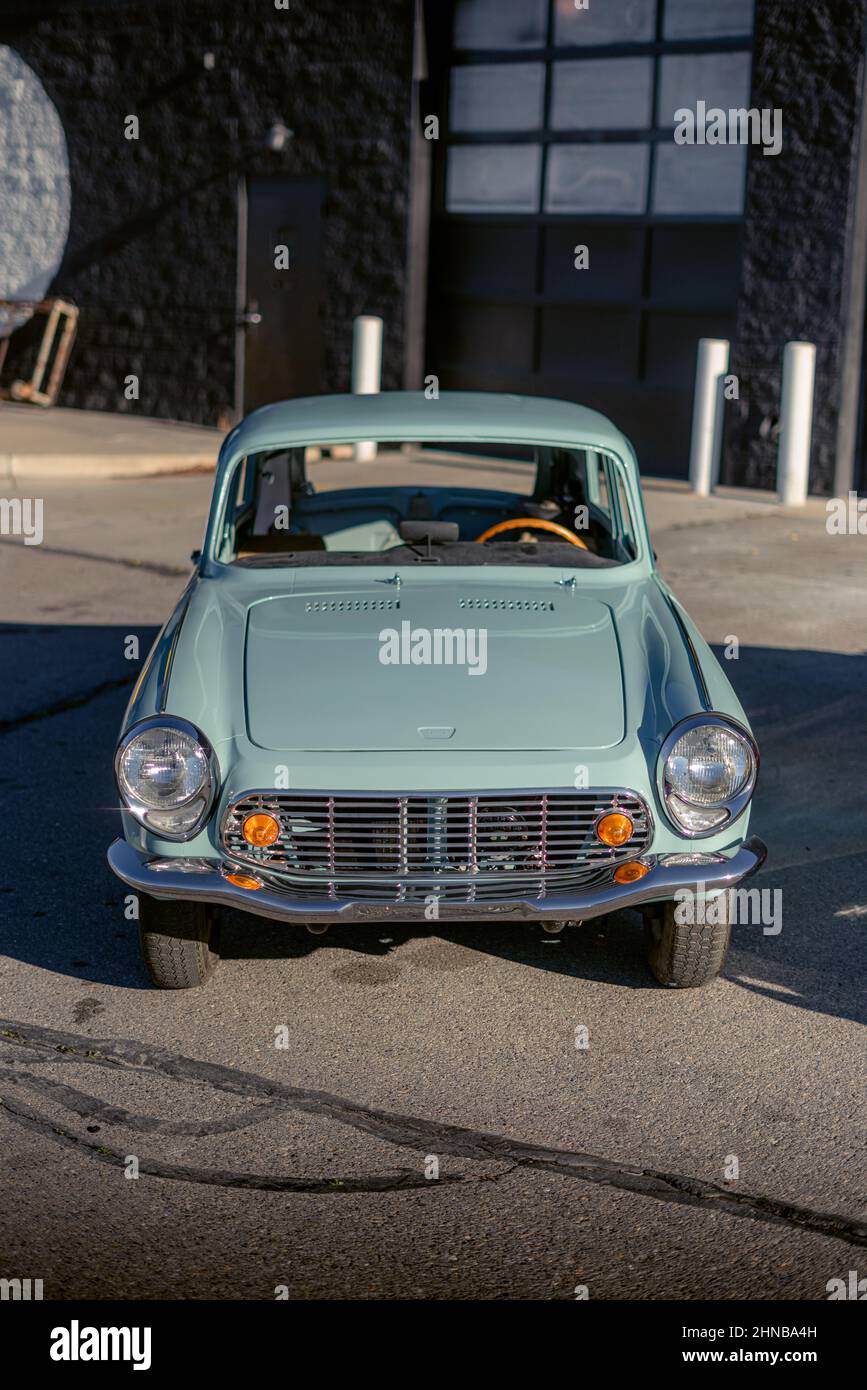 Vintage Blue Japanese Sports Car Stock Photo - Alamy