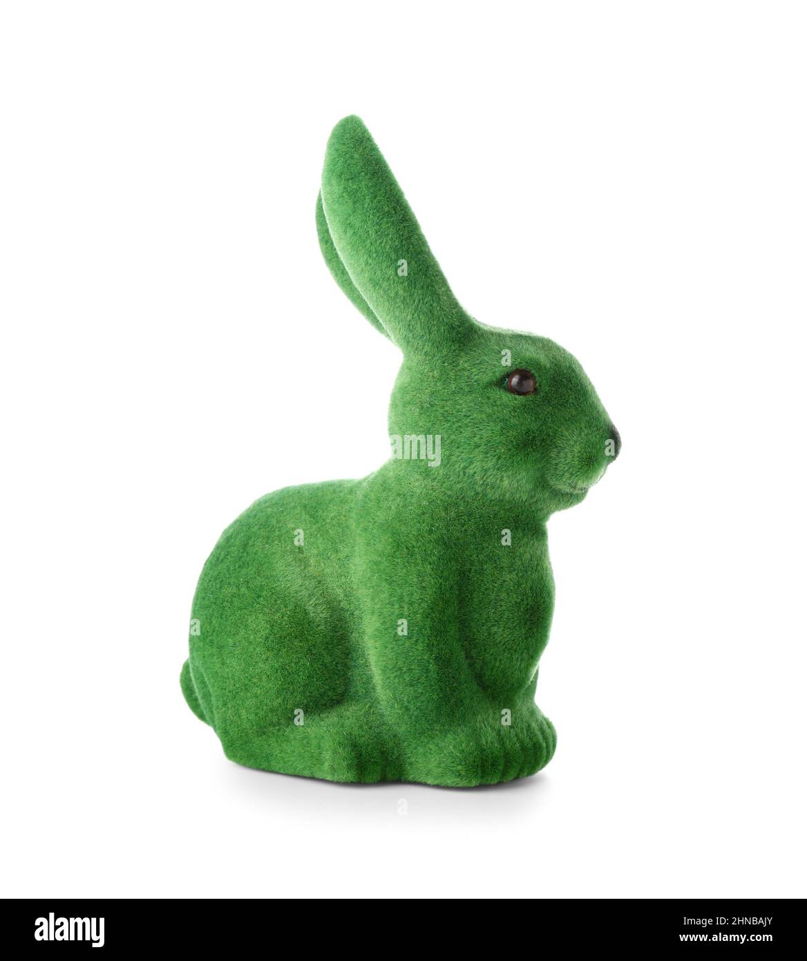 Green Easter bunny on white background Stock Photo - Alamy