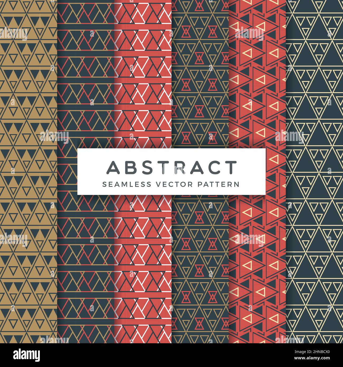 Abstract Triangle Seamless Vector Patterns Design Collection Stock ...