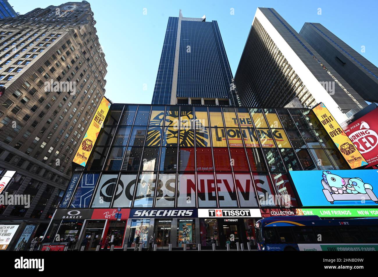 Viacom CBS Mass media company Times Square Headquarters signage, set to ...