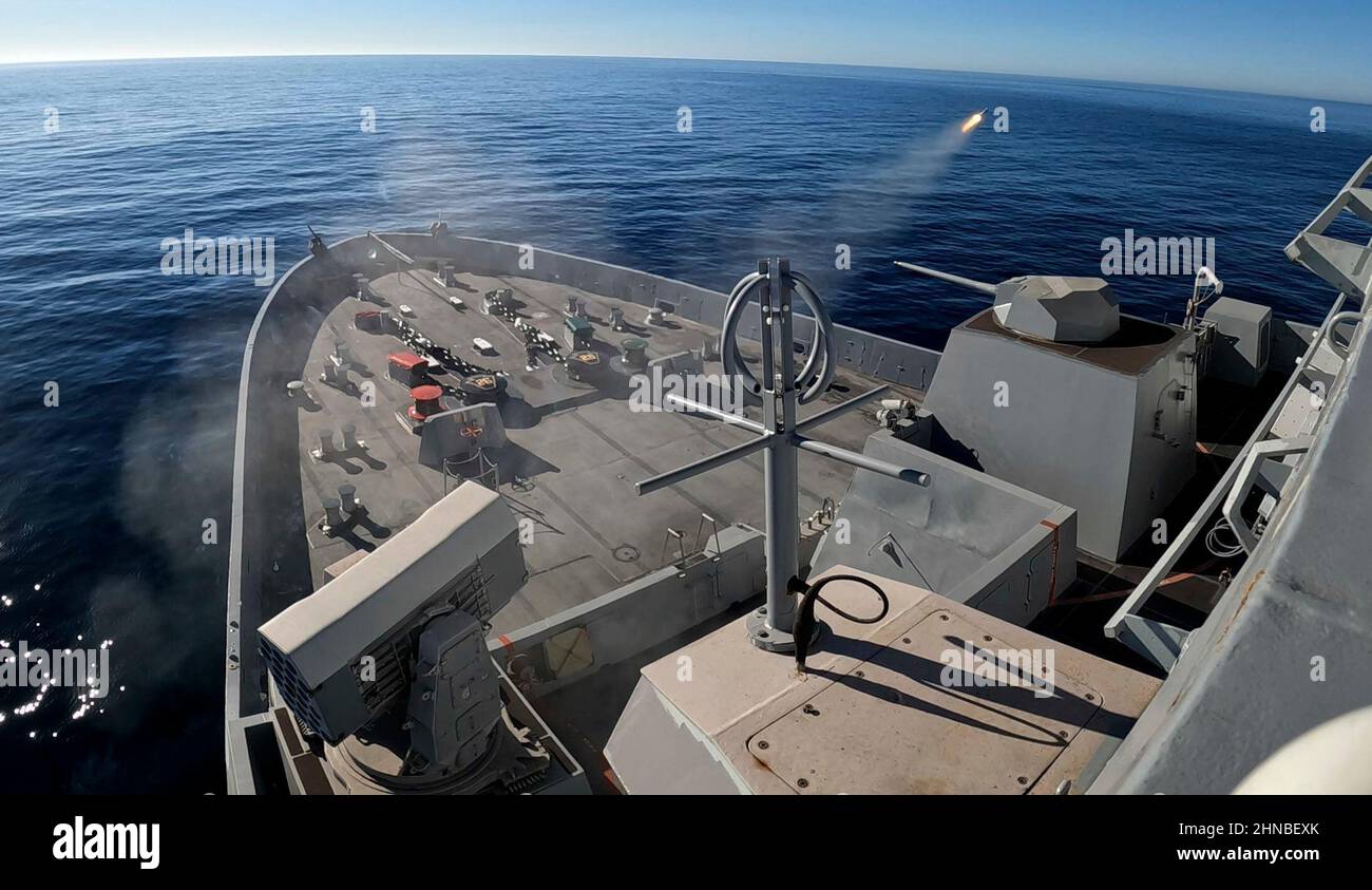 PACIFIC OCEAN (Feb. 11, 2022) Amphibious transport dock ship USS John P ...