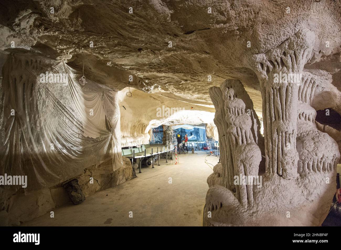 Marseille, France. 15th Feb, 2022. An inside view of the Cosquer cave ...