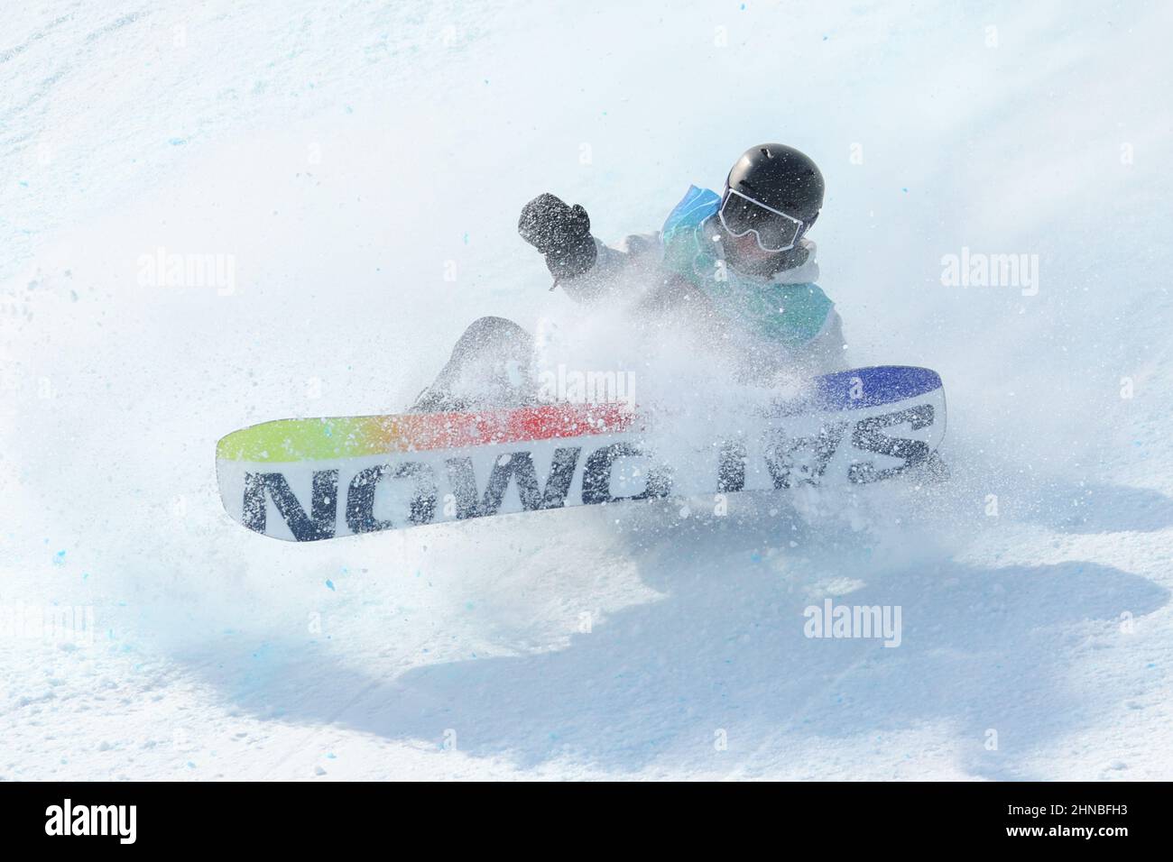Beijing, China. 15th Feb, 2022. Sven Thorgren (SWE) Snowboarding : Men ...