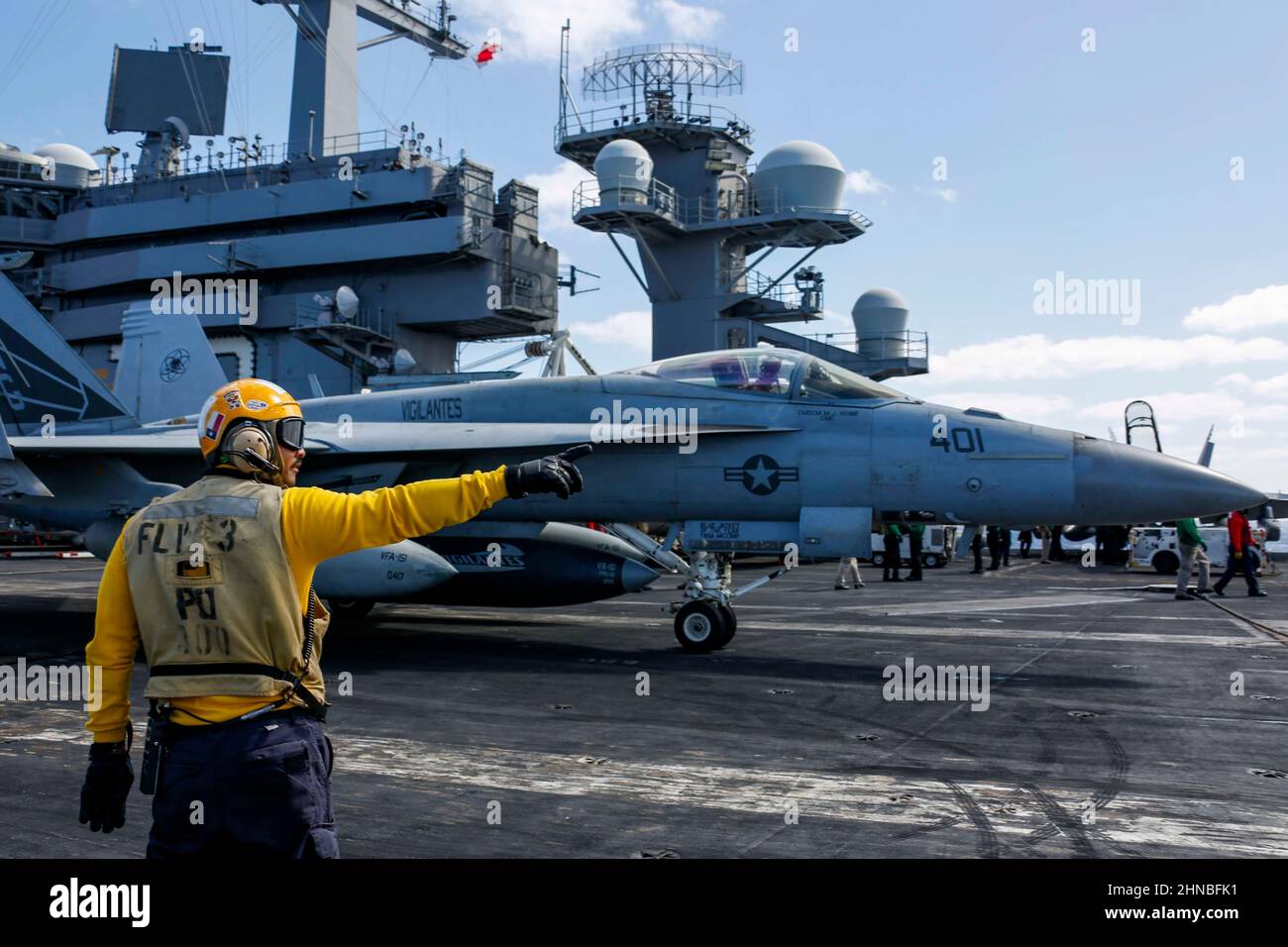 PHILIPPINE SEA (Feb. 15, 2022) U.S. Navy Aviation Boatswain's Mate ...