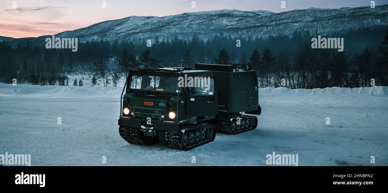 U.S. Marines with II Marine Expeditionary Force practice driving BV206 Tracked Terrain Vehicles ...