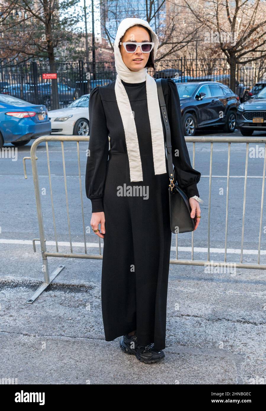 New York, New York, USA. 15th Feb, 2022. Fashion model YULIA HAYEK ...