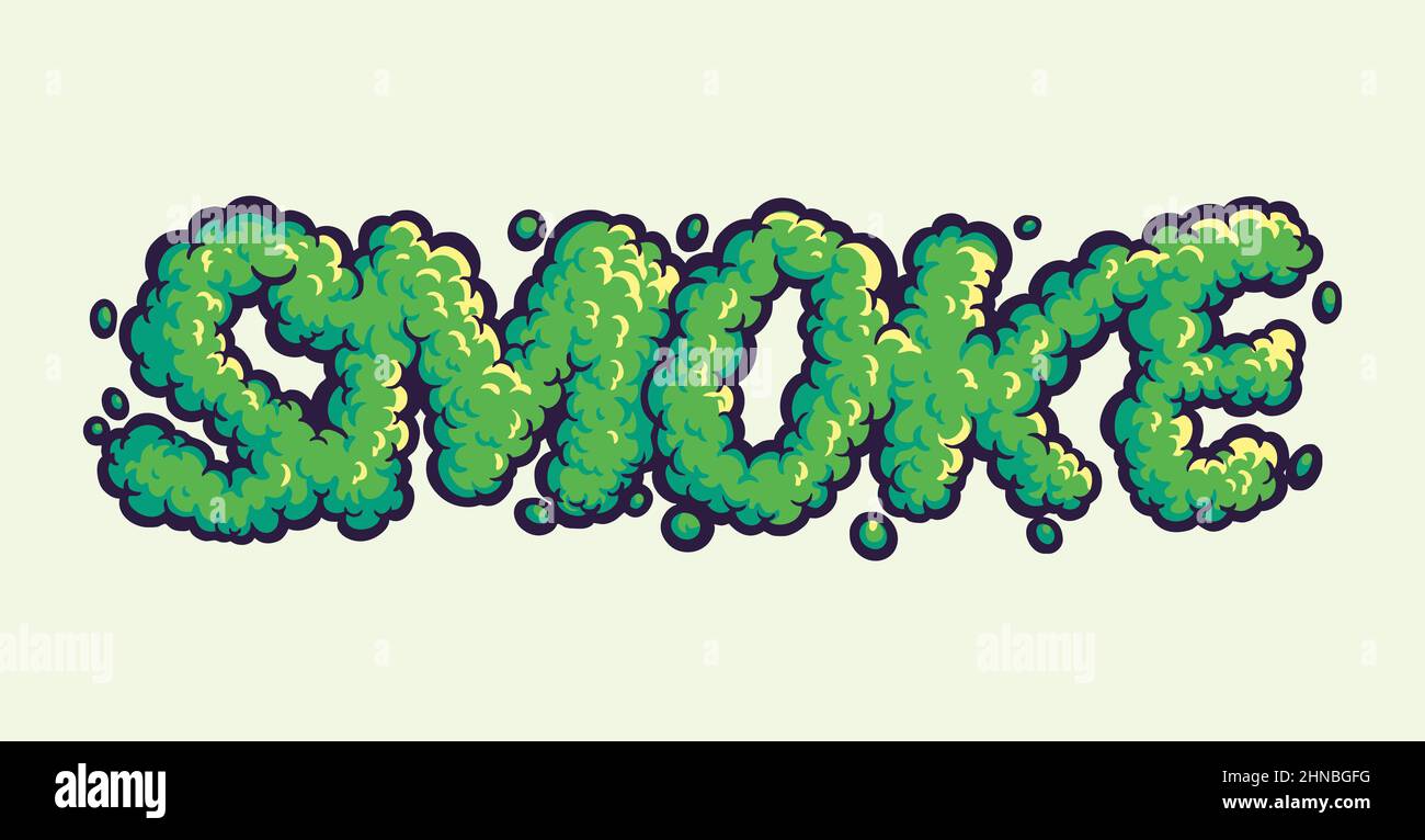 SmokeText Vape Effect Style Vector illustrations for your work Logo ...