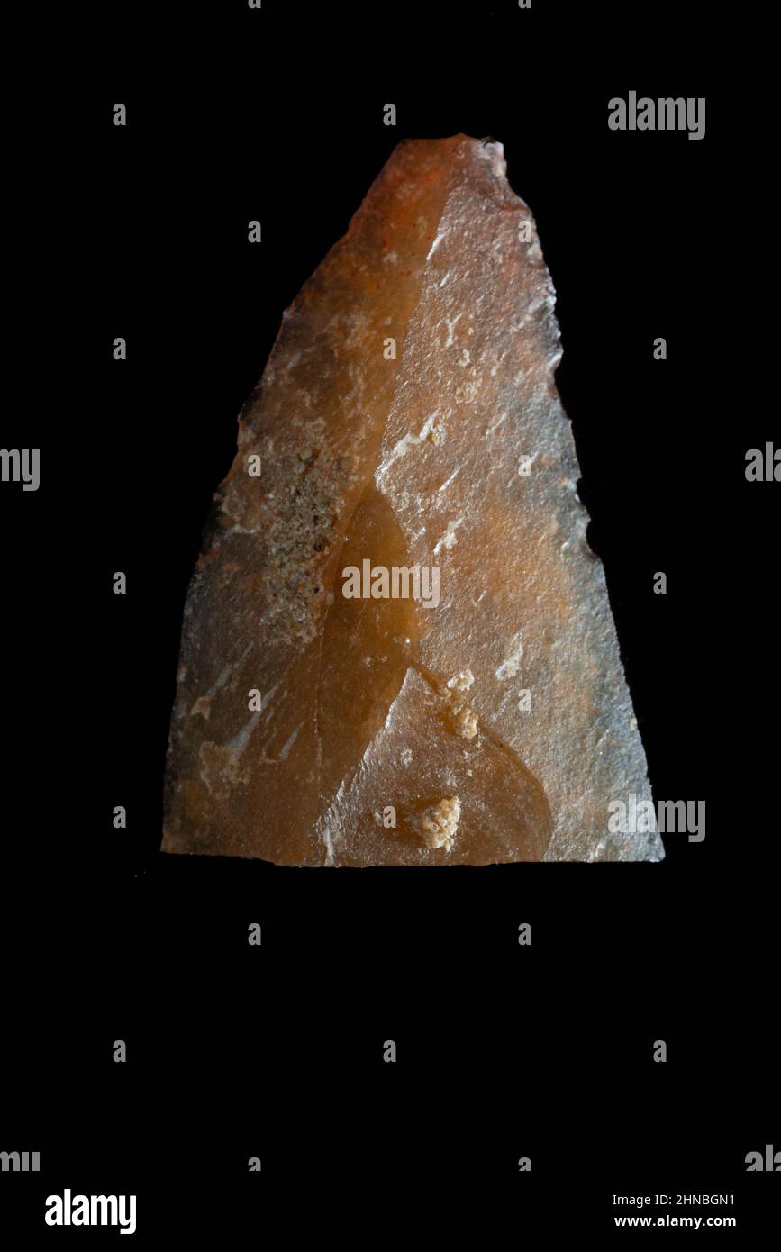 Flint tools, Grotte Mandrin, France Stock Photo - Alamy