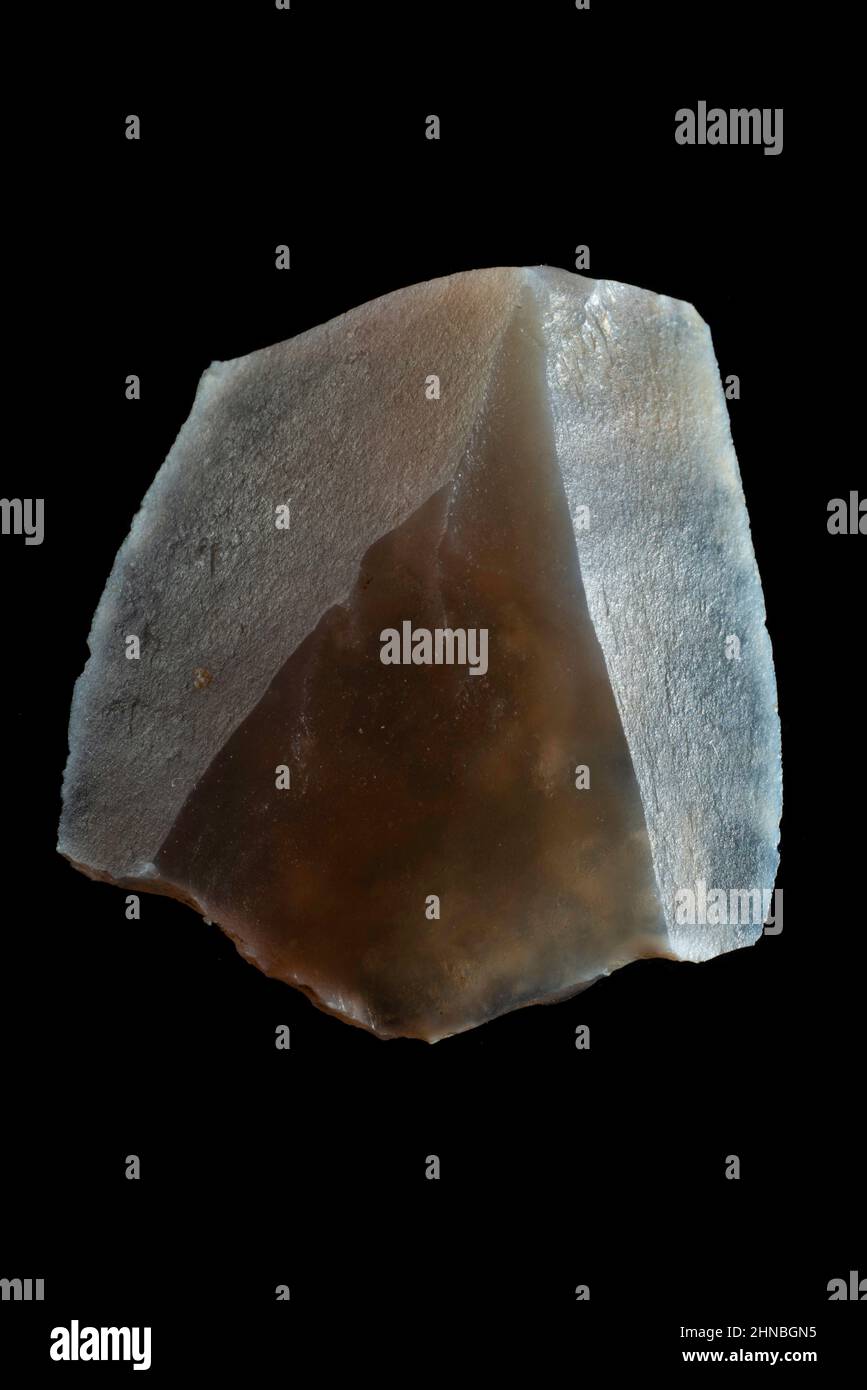 Flint tools, Grotte Mandrin, France Stock Photo - Alamy