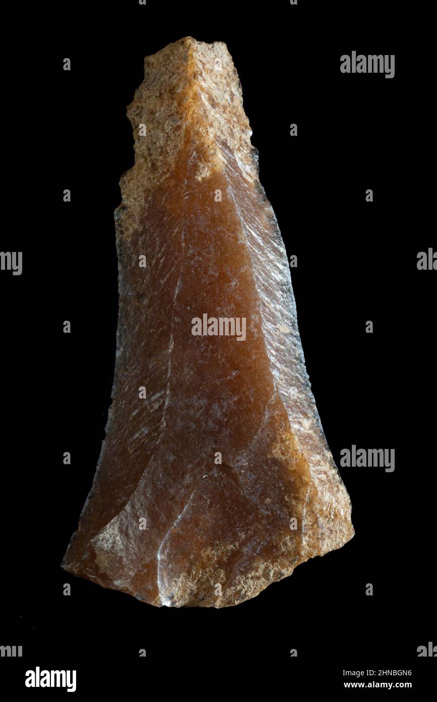 Flint tools, Grotte Mandrin, France Stock Photo - Alamy