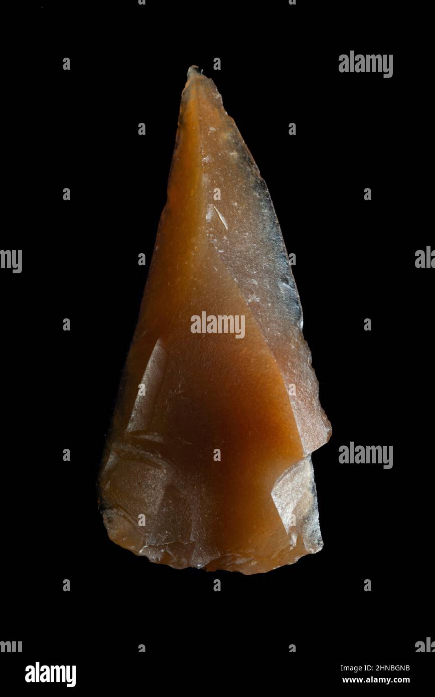 Flint tools, Grotte Mandrin, France Stock Photo - Alamy