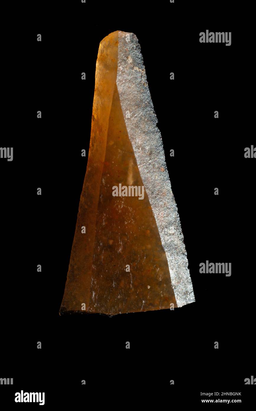 Flint tools, Grotte Mandrin, France Stock Photo - Alamy